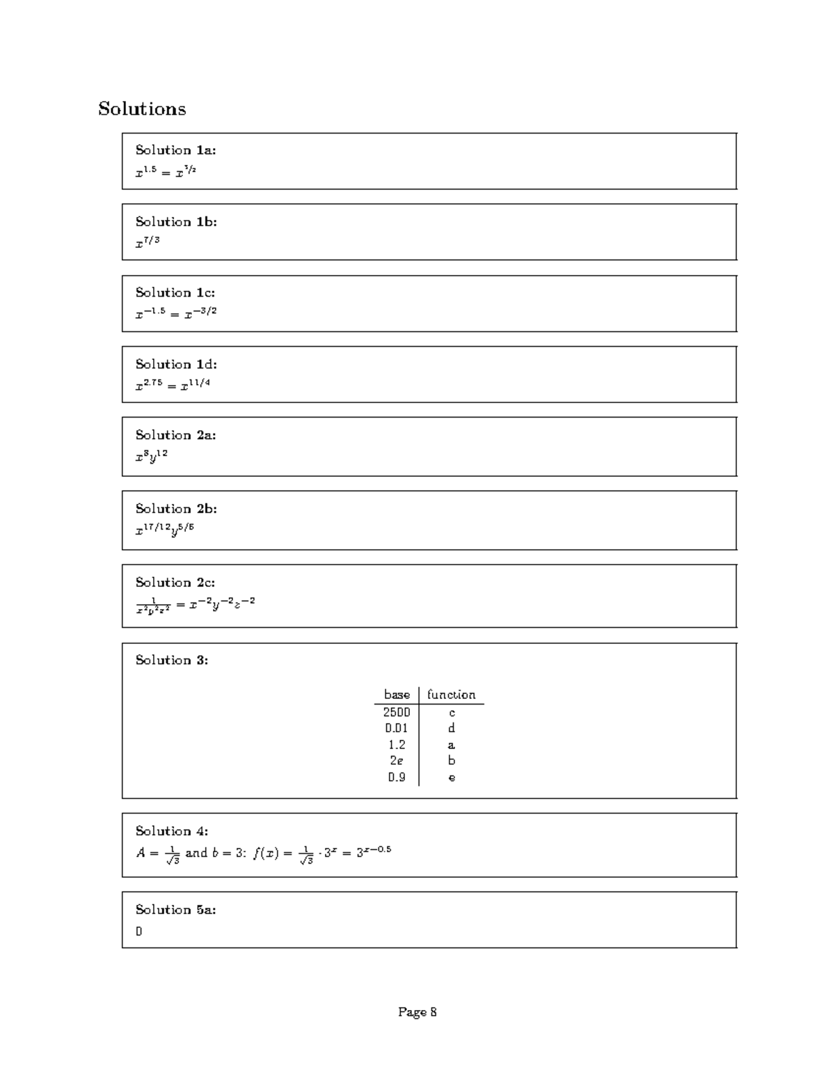 Solutions Topic 1 - gggggg - Solutions Solution 1a: x 1. 5 = x 3 / 2 ...