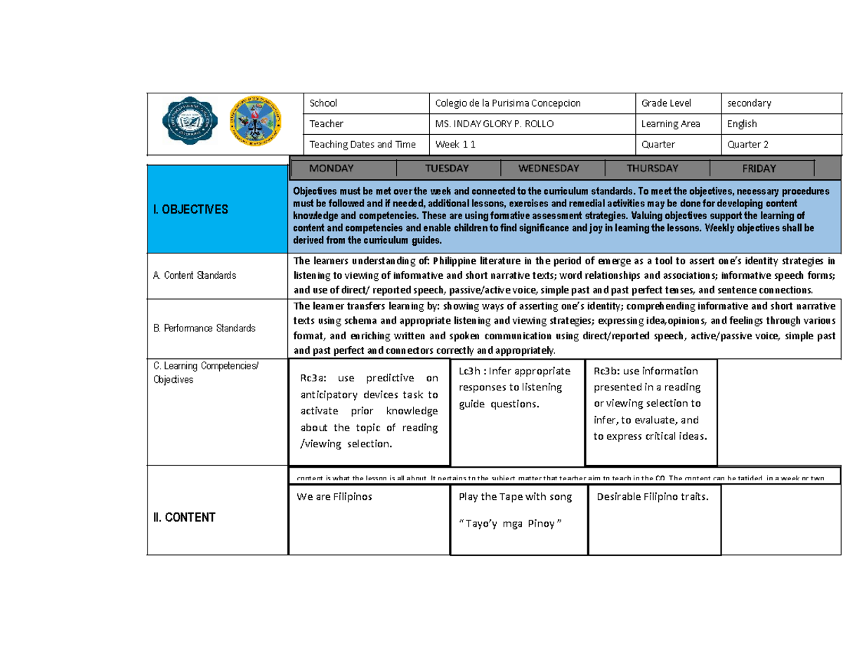 Lesson-Plan-2024 DLL - need to downloadneed to download - School ...