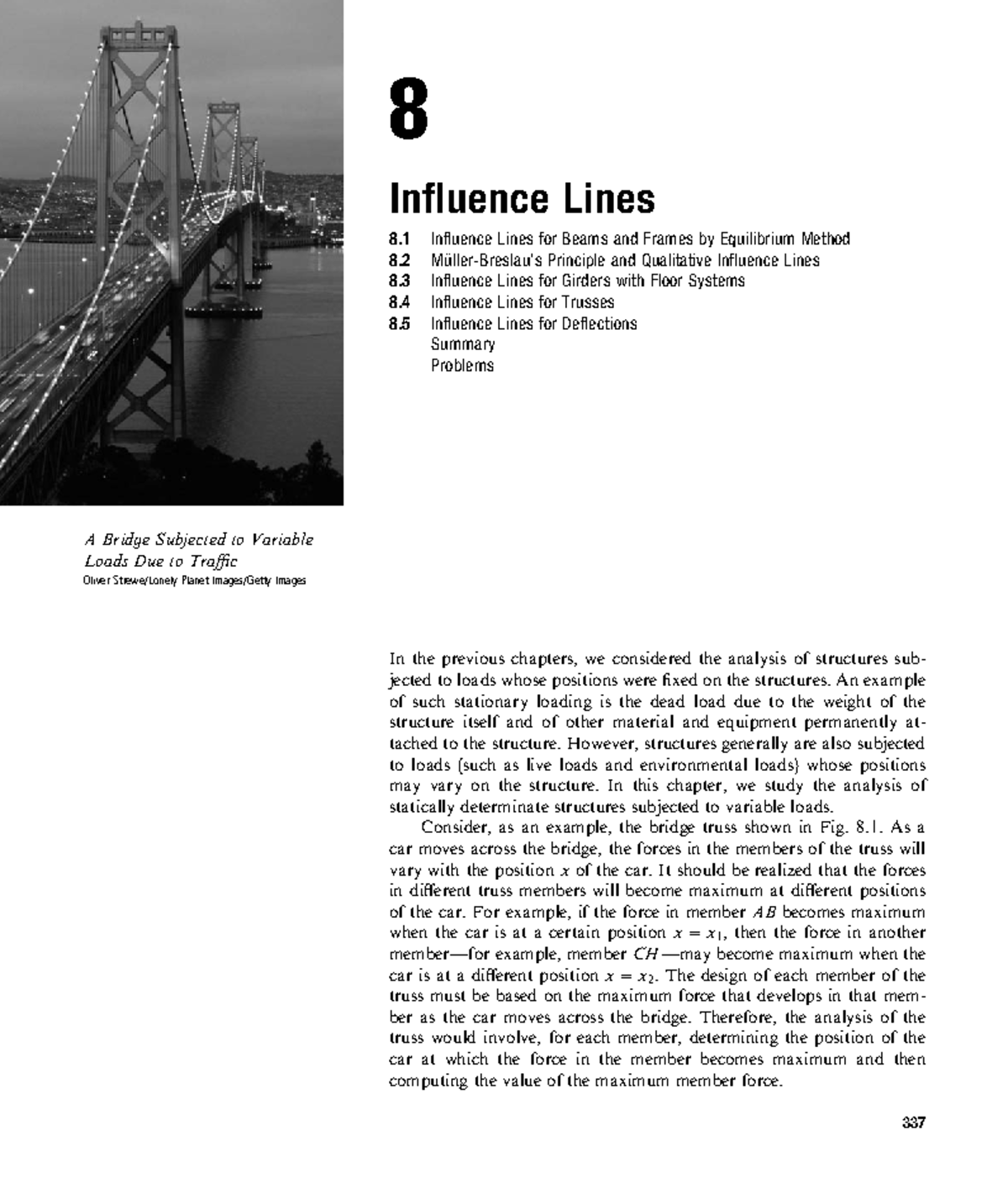 Influence LINE Kassimali - 8 Influence Lines 8 Influence Lines for ...