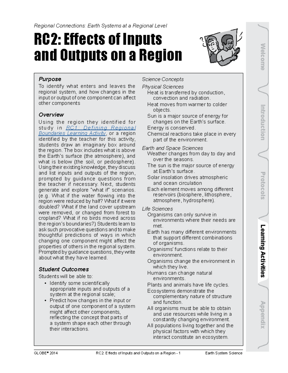 Regional Connections- earth systems at a Regional Level RC2- Effects of ...