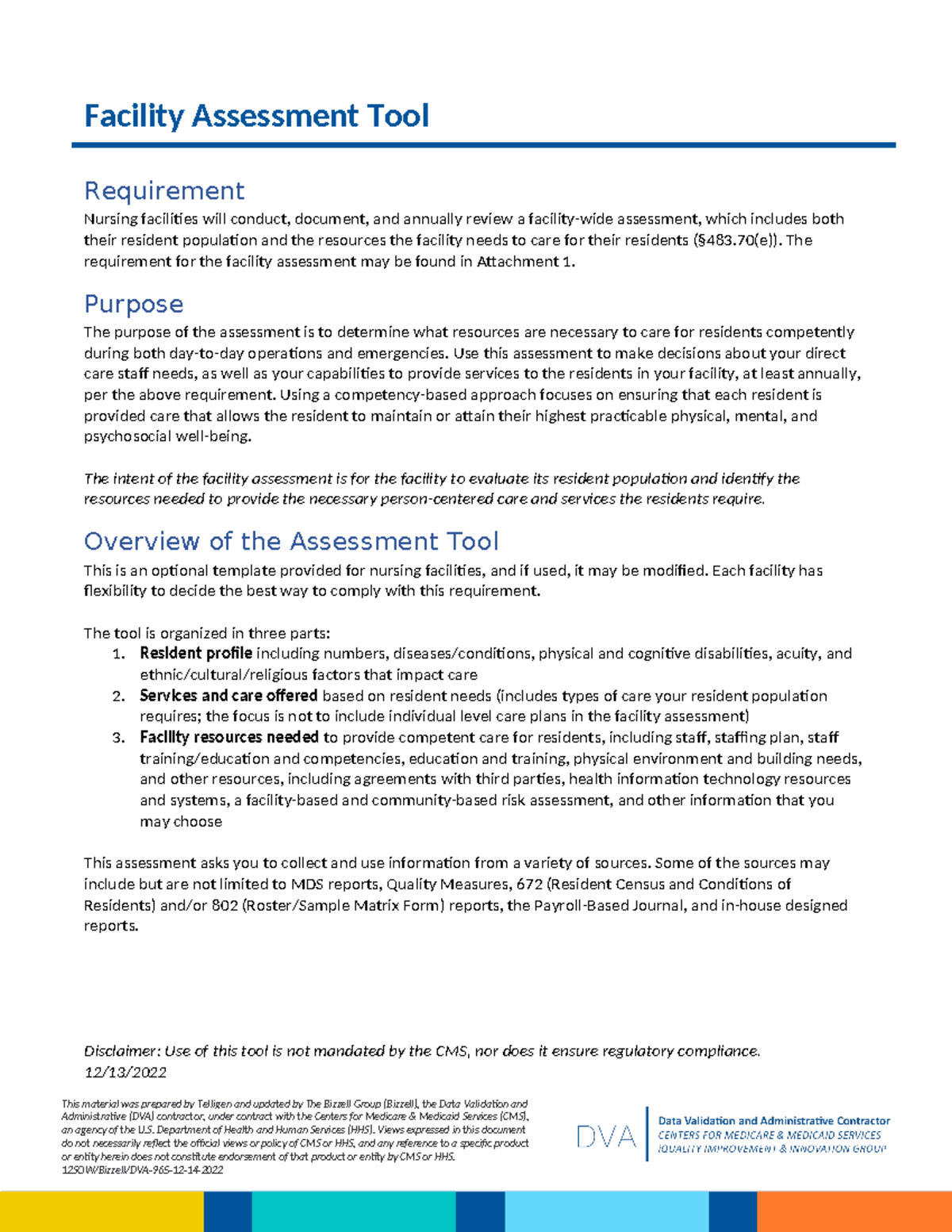 Facility Assessment Tool Final 12-14-2022 - This material was prepared ...