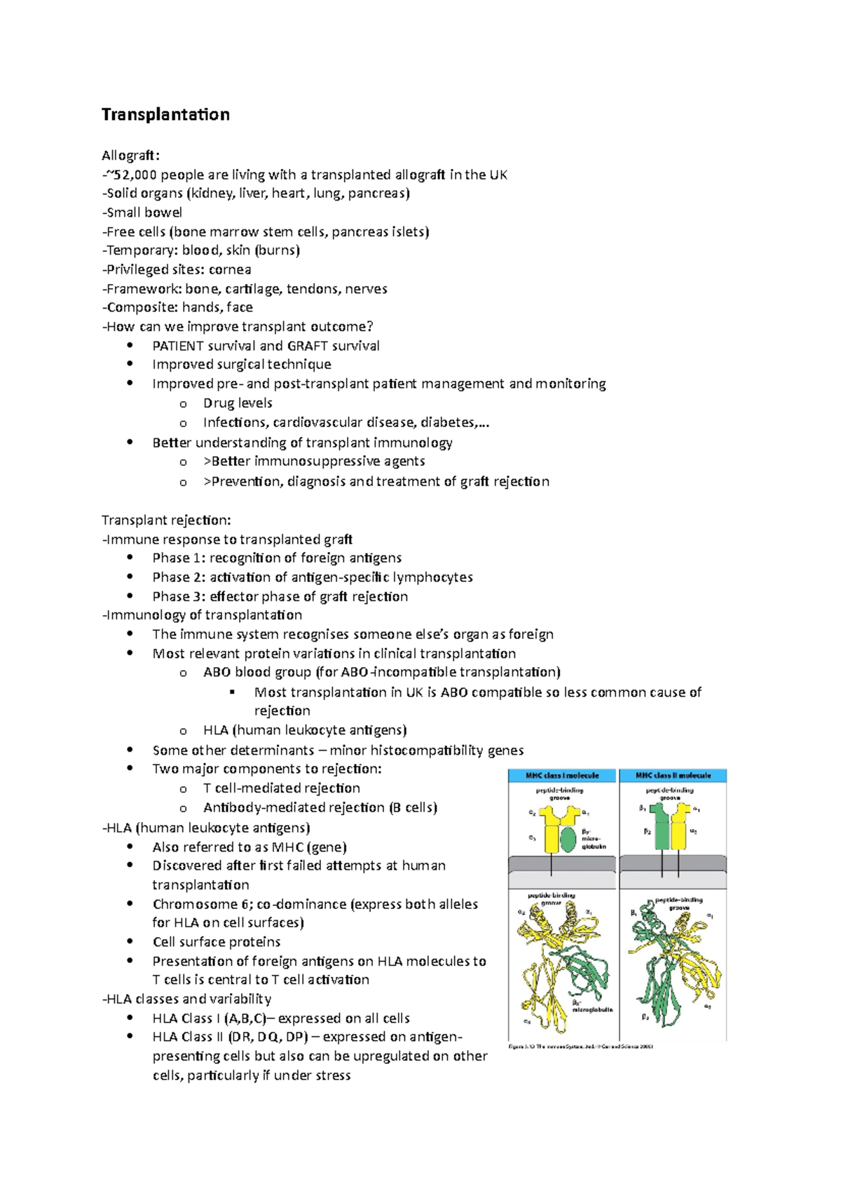 Transplantation - Transplantation Allograft: -~52,000 people are living ...