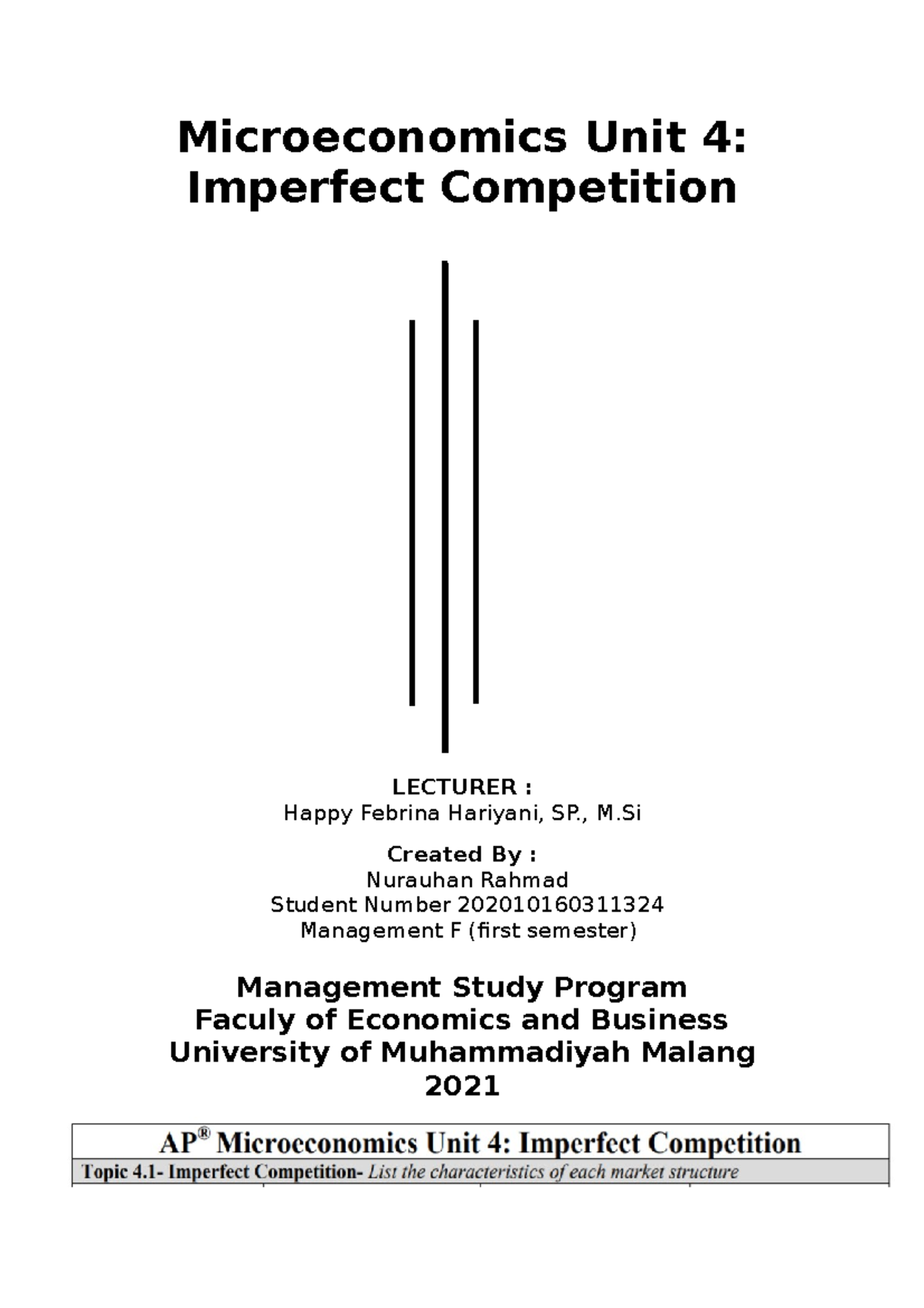 berisi contoh kalimat dan deskripsi secara aktual - Microeconomics Unit ...
