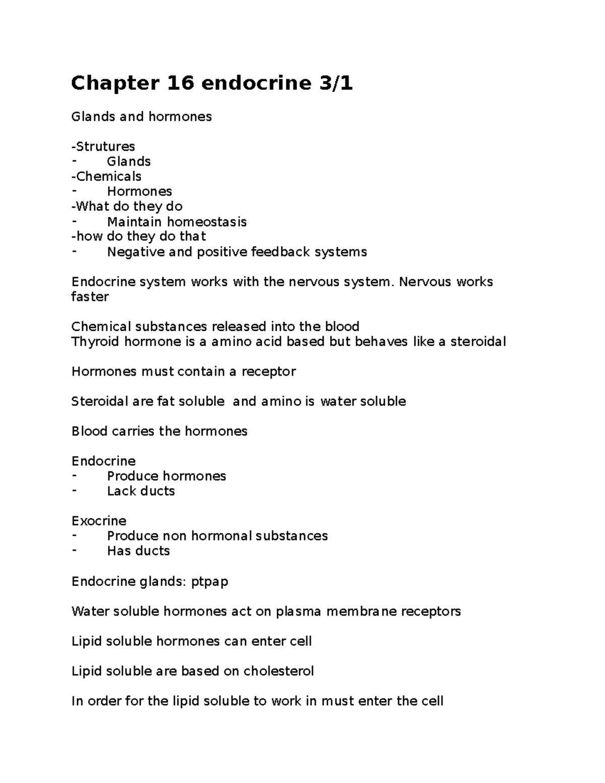 Anatomy and physiology II 3-01 - Chapter 16 endocrine 3/ Glands and ...
