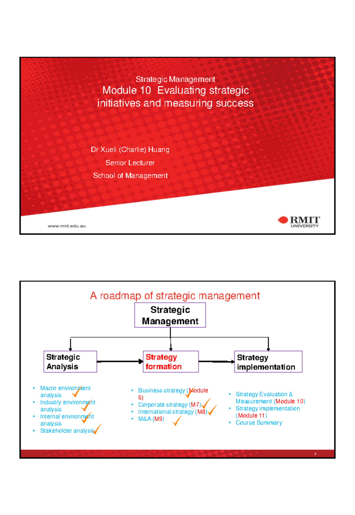 Module 10 Strategy Evaluation v6 - Strategic Management Module 10 ...