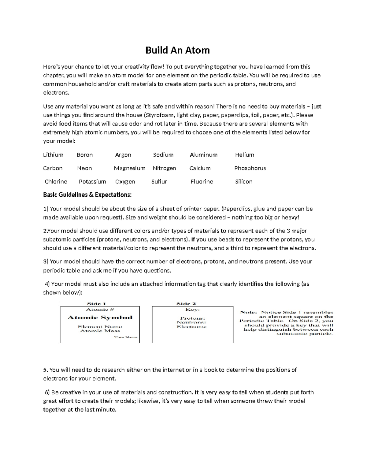 Digital Learning Day - Build An Atom Here’s your chance to let your ...