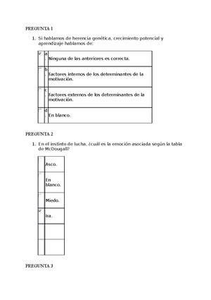 Actividad UC3 Motivación, Cognición y Emoción - Motión, Cogón Eocón. Acid UC3: El o ÍNDICE ...