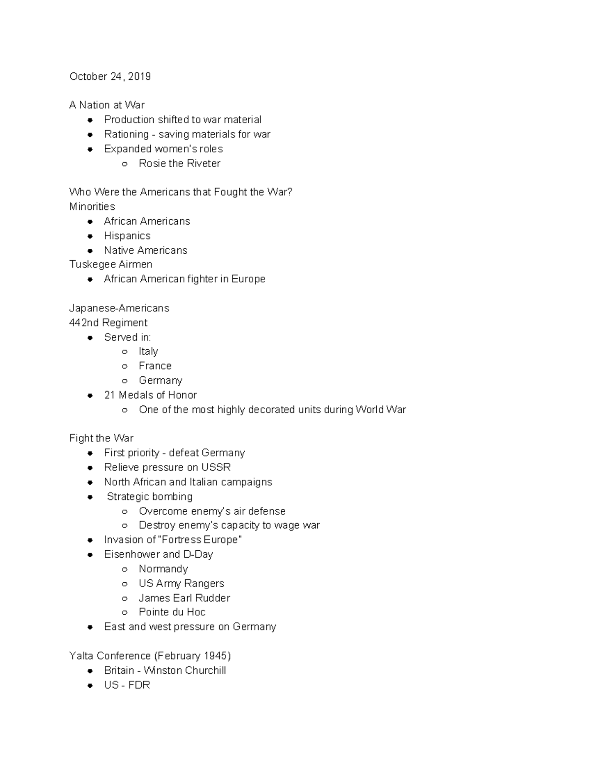 History Notes 10 24 October 24 2019 A Nation At War Production history-notes-10-24-october-24-2019-a-nation-at-war-production