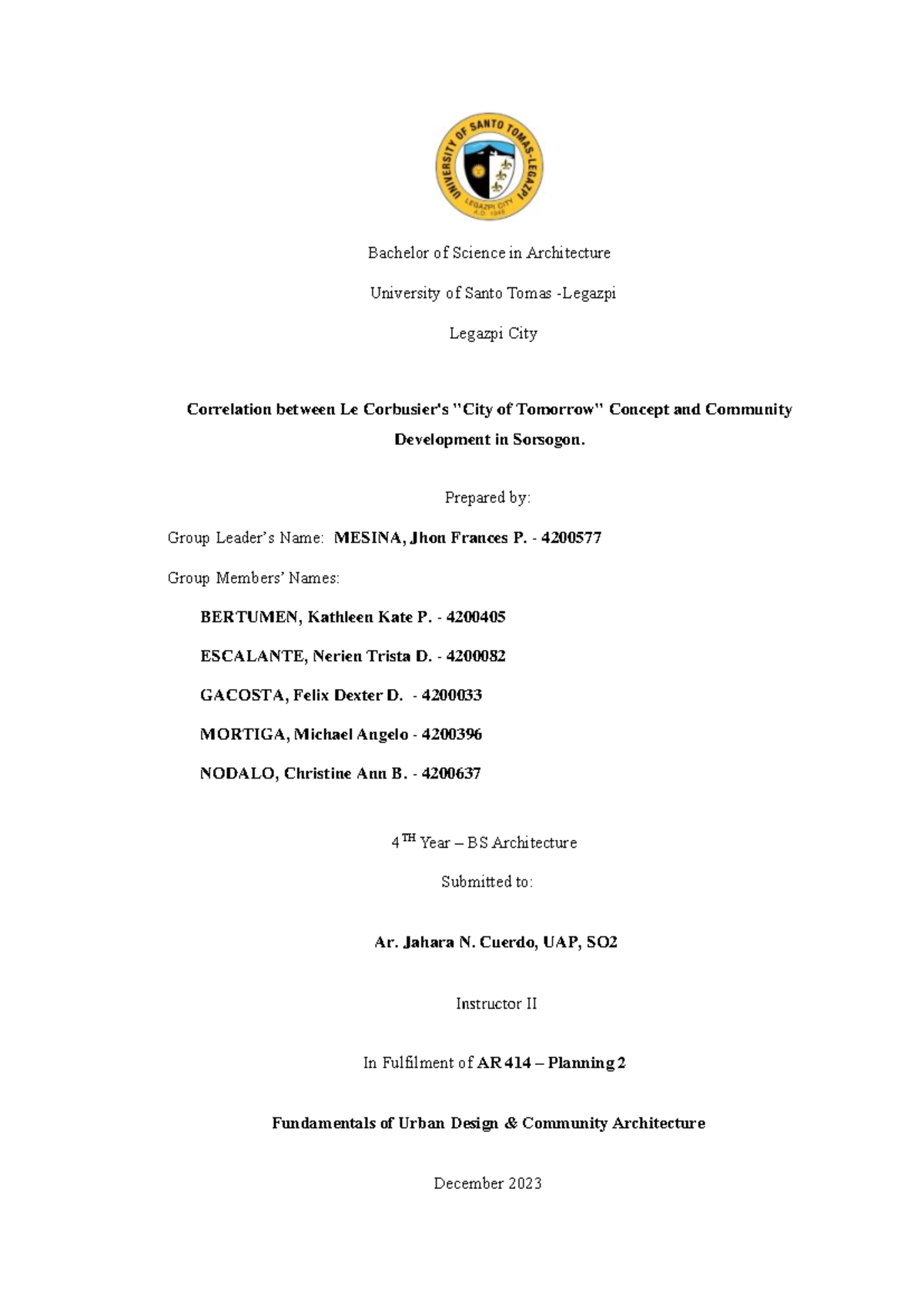 Complete Planning 2 Research Manuscript - i Bachelor of Science in ...
