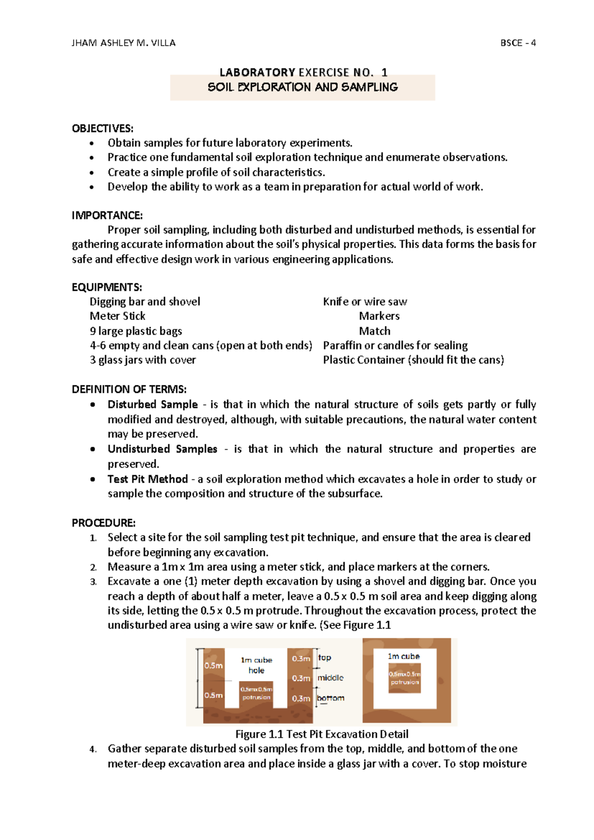Villa, Jham Ashley M. - LAB Report 1 - JHAM ASHLEY M. VILLA BSCE - 4 ...