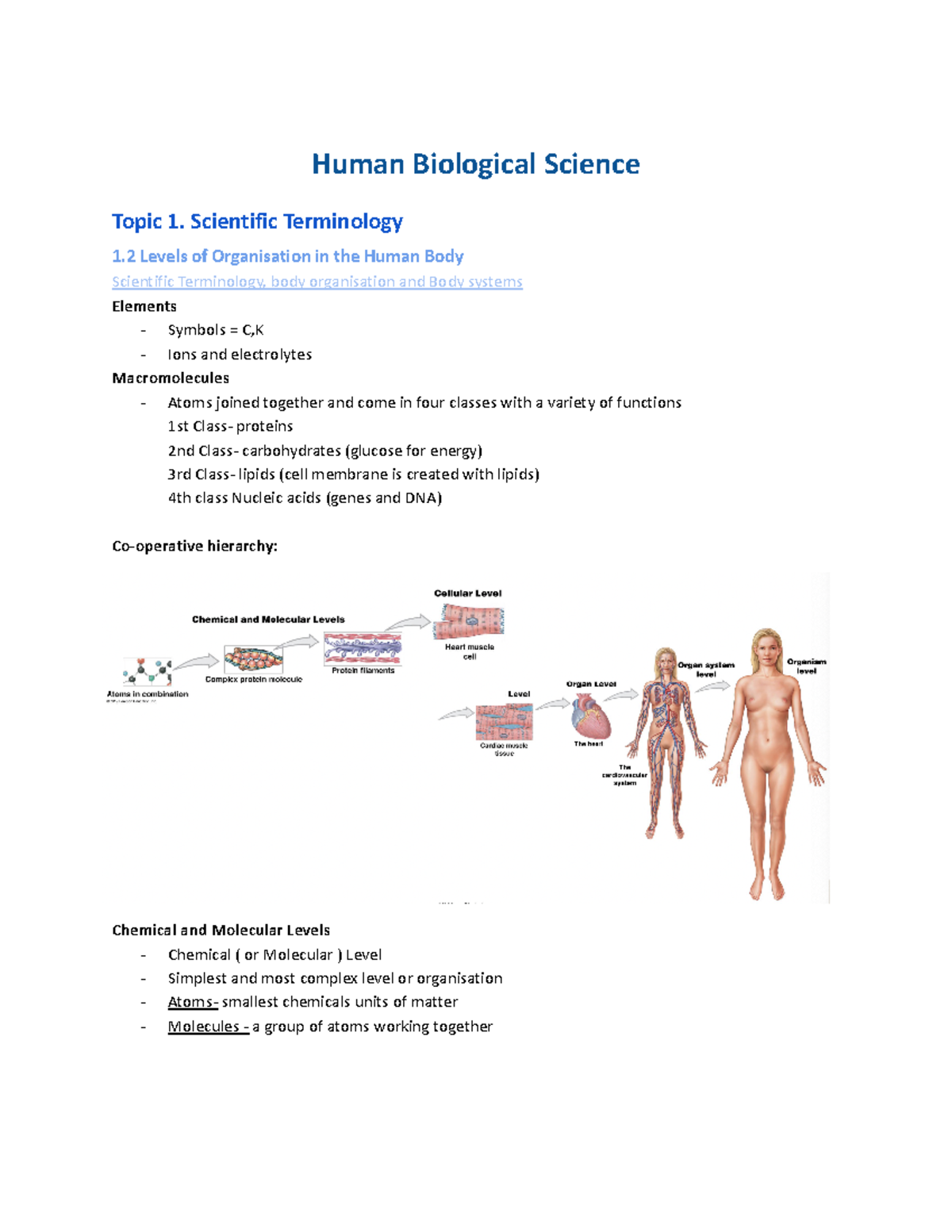 Human biological science - Human Biological Science Topic 1. Scientific ...