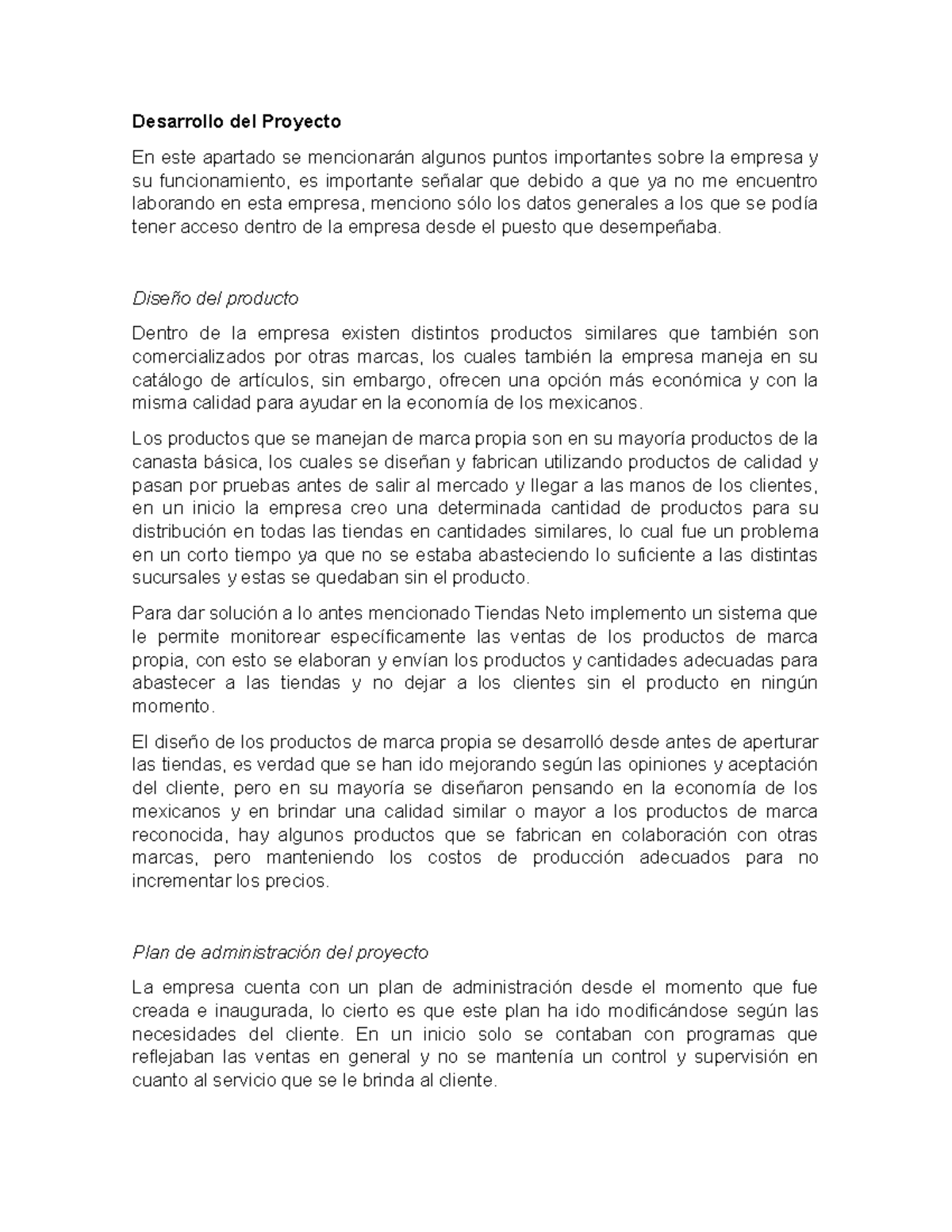 Desarrollo del Proyecto noviembre parte 2 - Desarrollo del Proyecto En ...