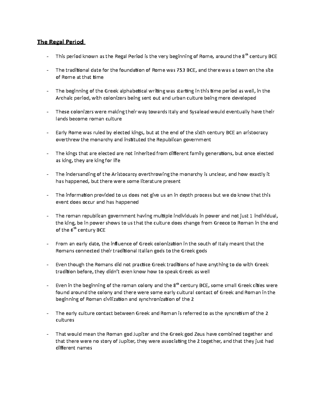 The Regal Period - Studocu