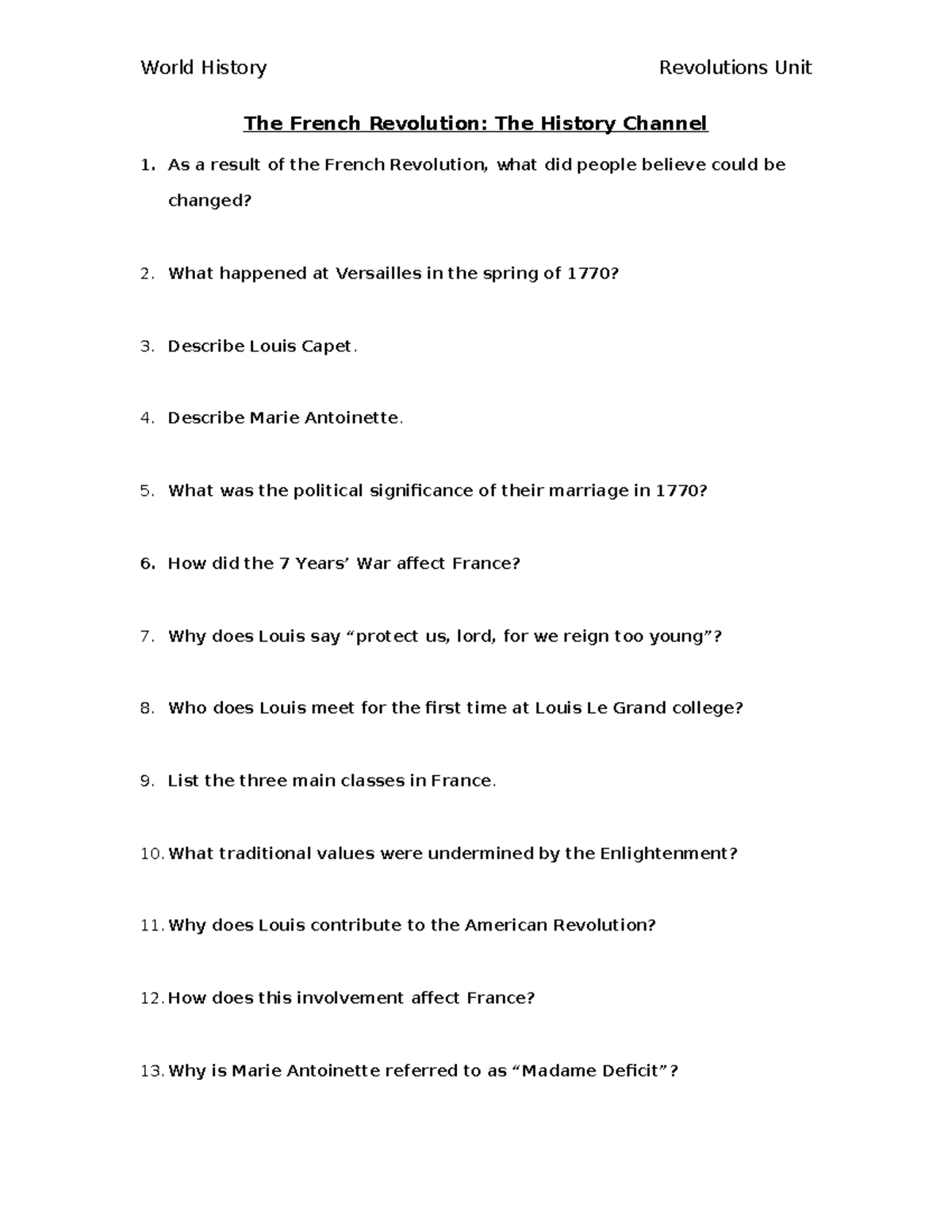 French Revolution Video 2016-2 - The French Revolution: The History ...