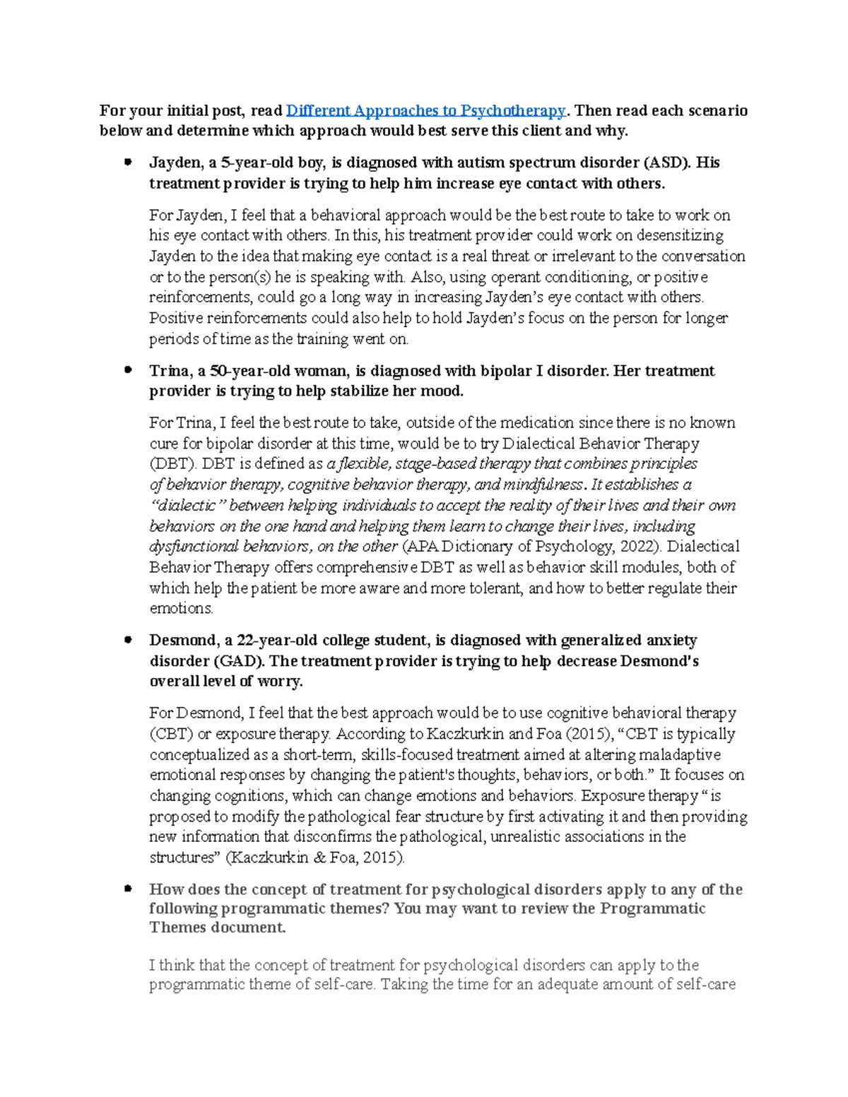 Module Five Discussion - For your initial post, read Different ...