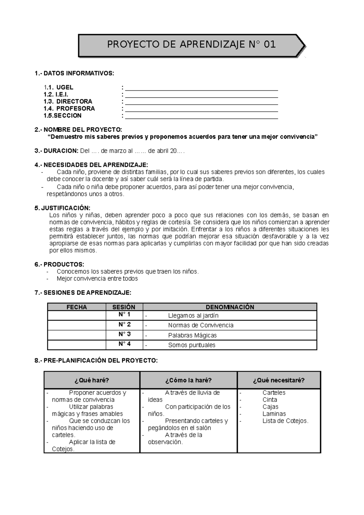 3 AÑOS Marzo - ujuuujuuu - ####### 1.- DATOS INFORMATIVOS: ####### 1 .1 ...