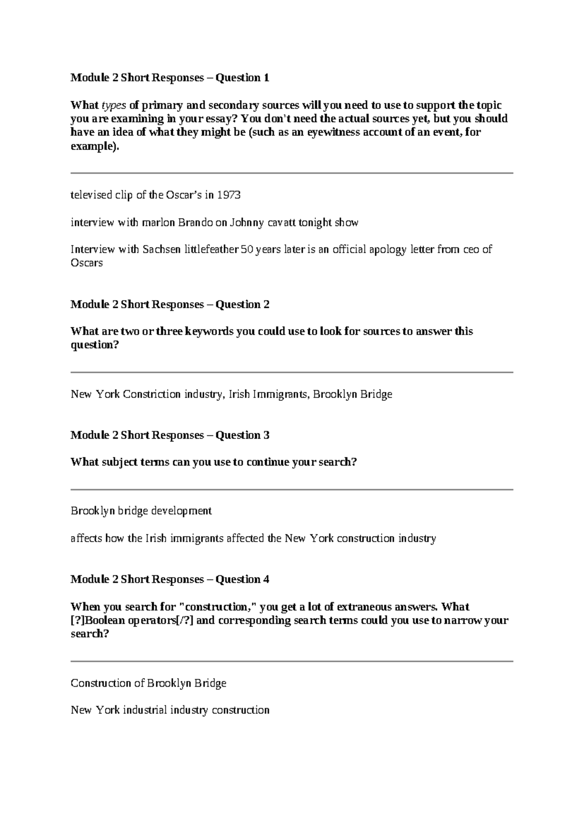 Module 2-4 short Answers - Module 2 Short Responses – Question 1 What ...