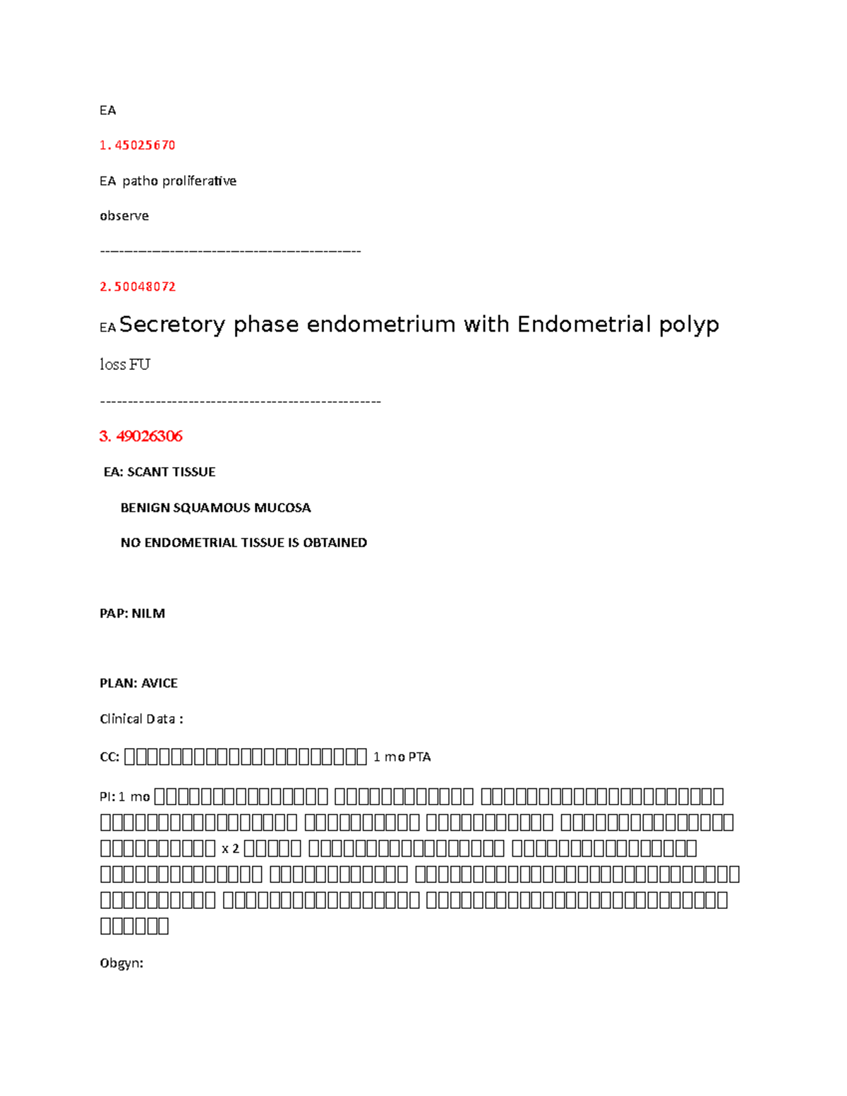EAhljijopjoiio[i - EA 1. 45025670 EA patho proliferative observe ...