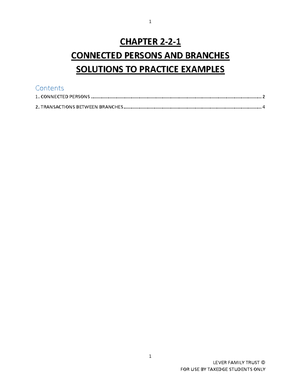 2-2-1 Connected Persons AND Branches Practice Example Solutions - 1 ...