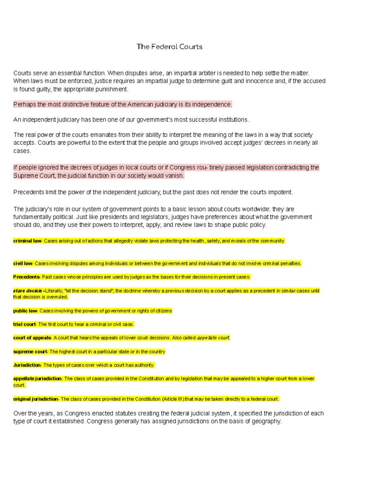 Chap.9 Notes - American Government: Power and Purpose - The Federal ...