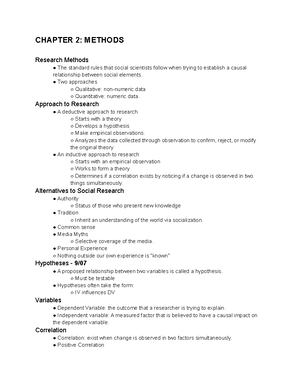 SOCI 101 ch. 4 - notes based on the textbook "You May Ask Yourself" by ...