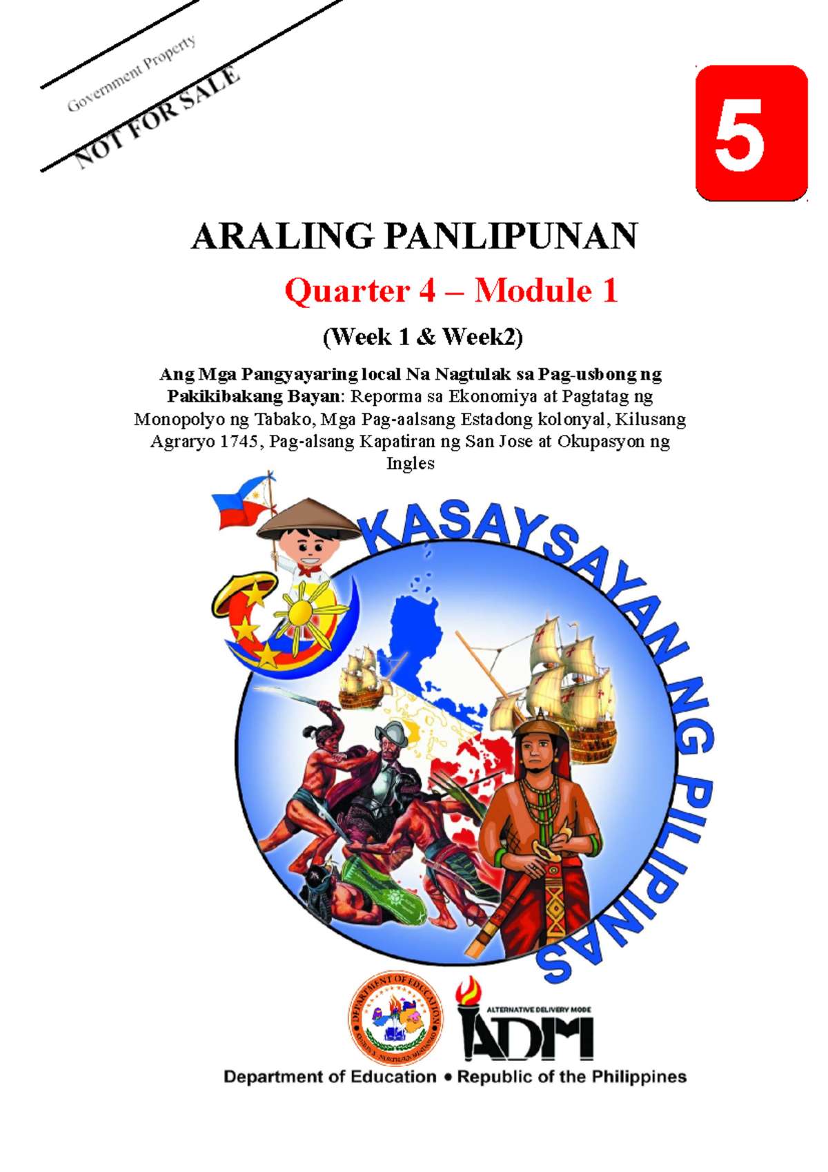 AP5 Q4 Mod1 Ang Mga Pangyayaring local Na Nagtulak sa Pag-usbong ng Pakikibakang Bayan v4 ...