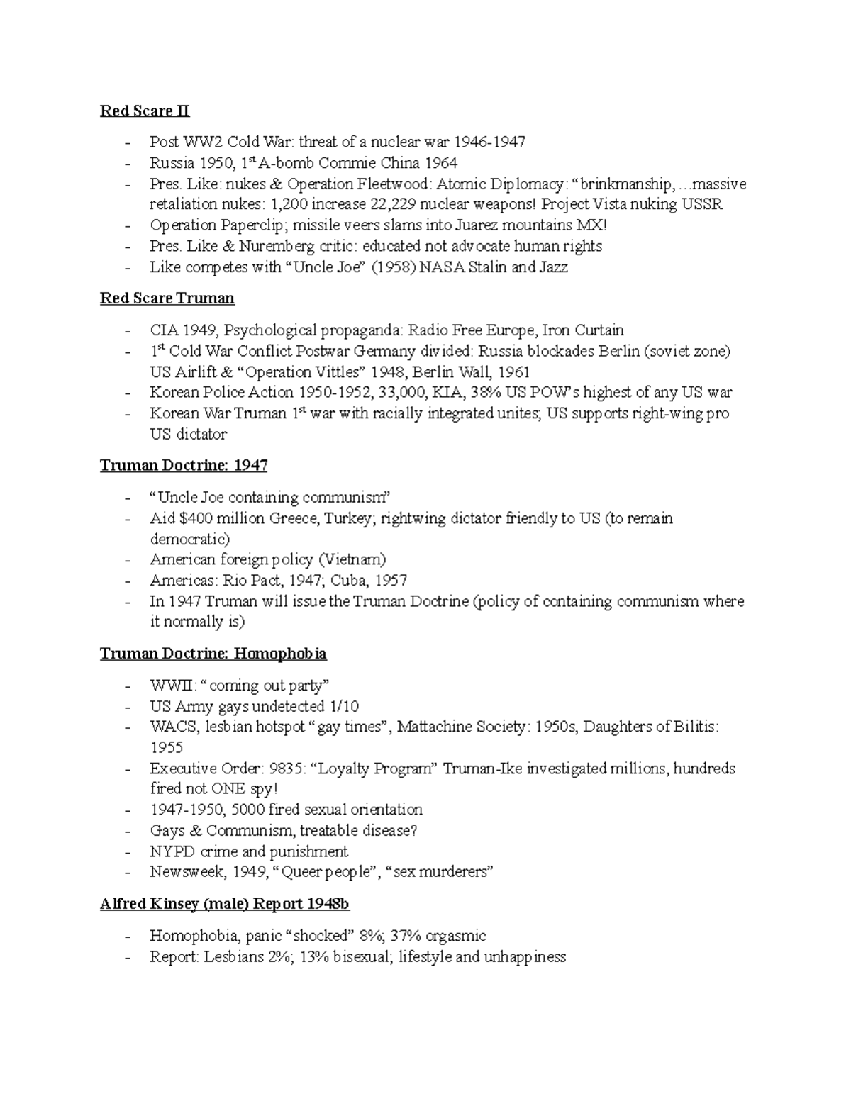Red Scare II - Half of the notes were on the final test - Red Scare II ...