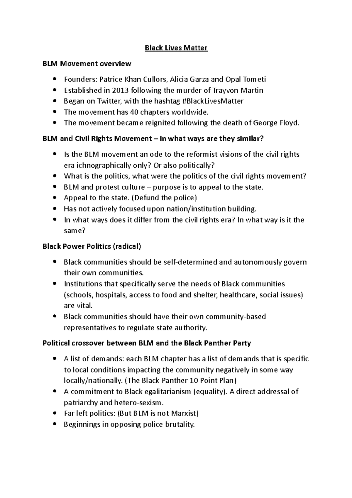 Black Lives Matter - Black Lives Matter BLM Movement overview Founders ...