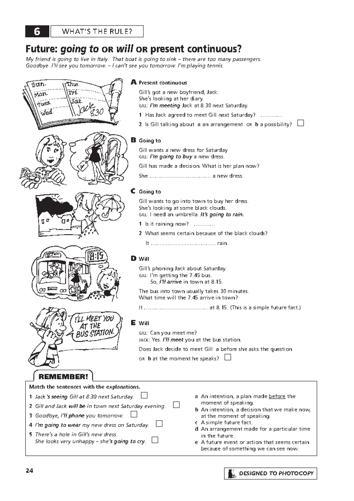 Handout OF Future Tense (BE Going TO-WILL AND Present Continuous) - 6 ...