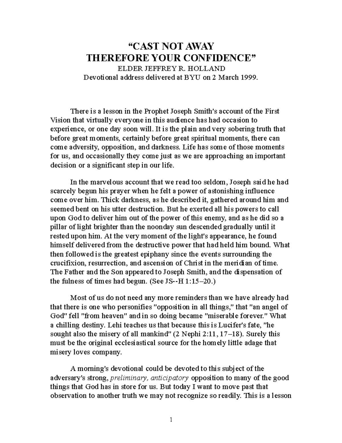 CAST NOT AWAY - this is a document for which can be used to read ...