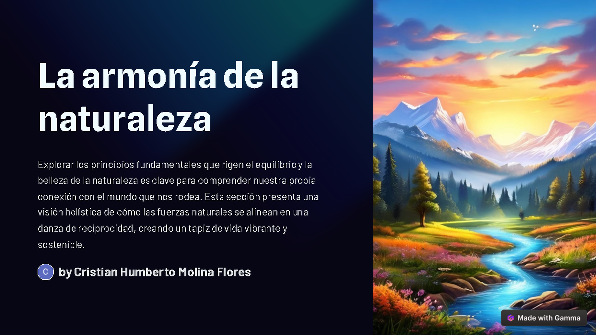 investigación sobre un tema en comun - La armonía de la naturaleza ...