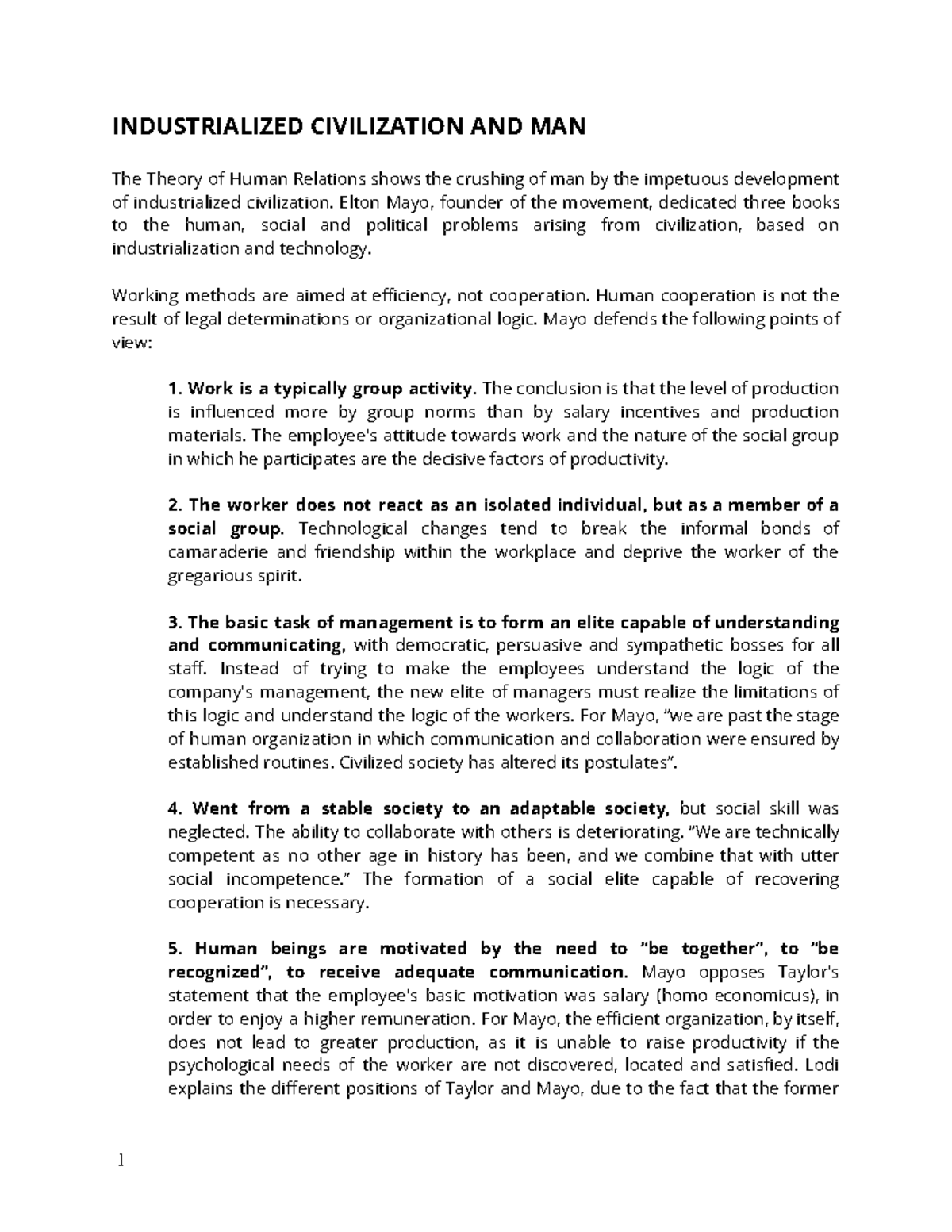 The influence of industrialization on administration. - INDUSTRIALIZED ...