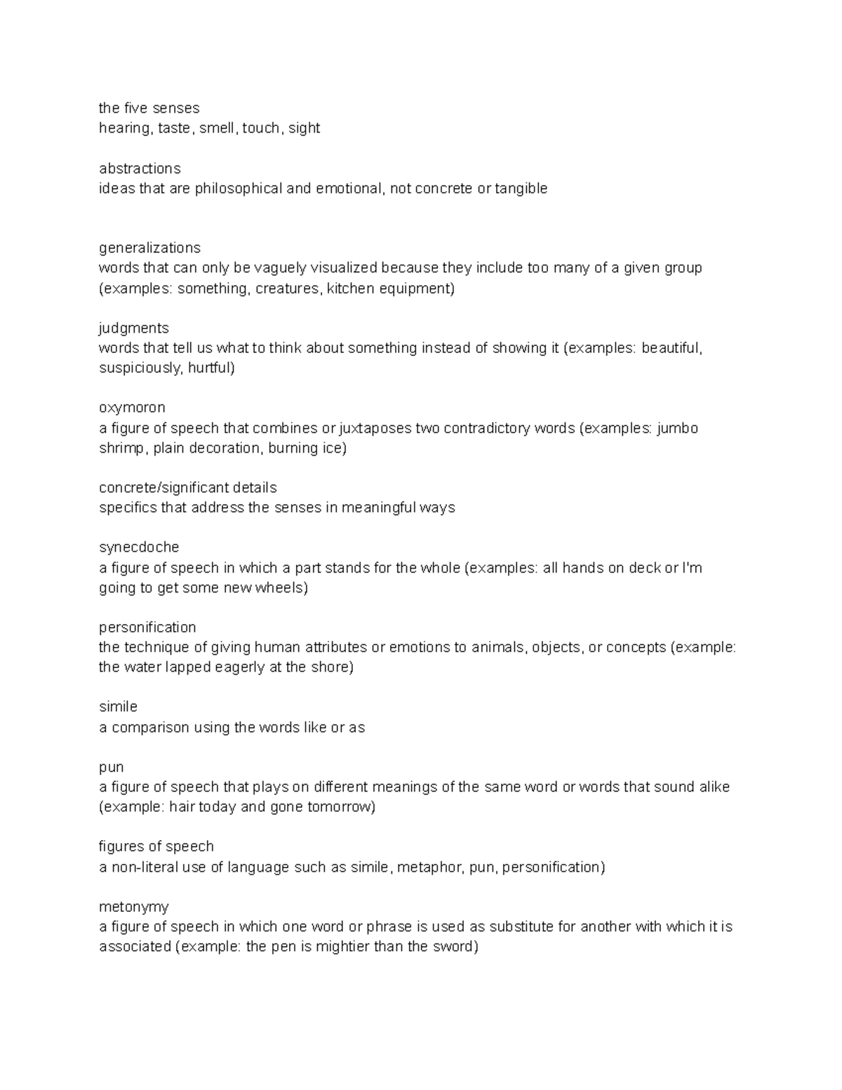 CW4 - art and society study guide- Warner - the five senses hearing ...