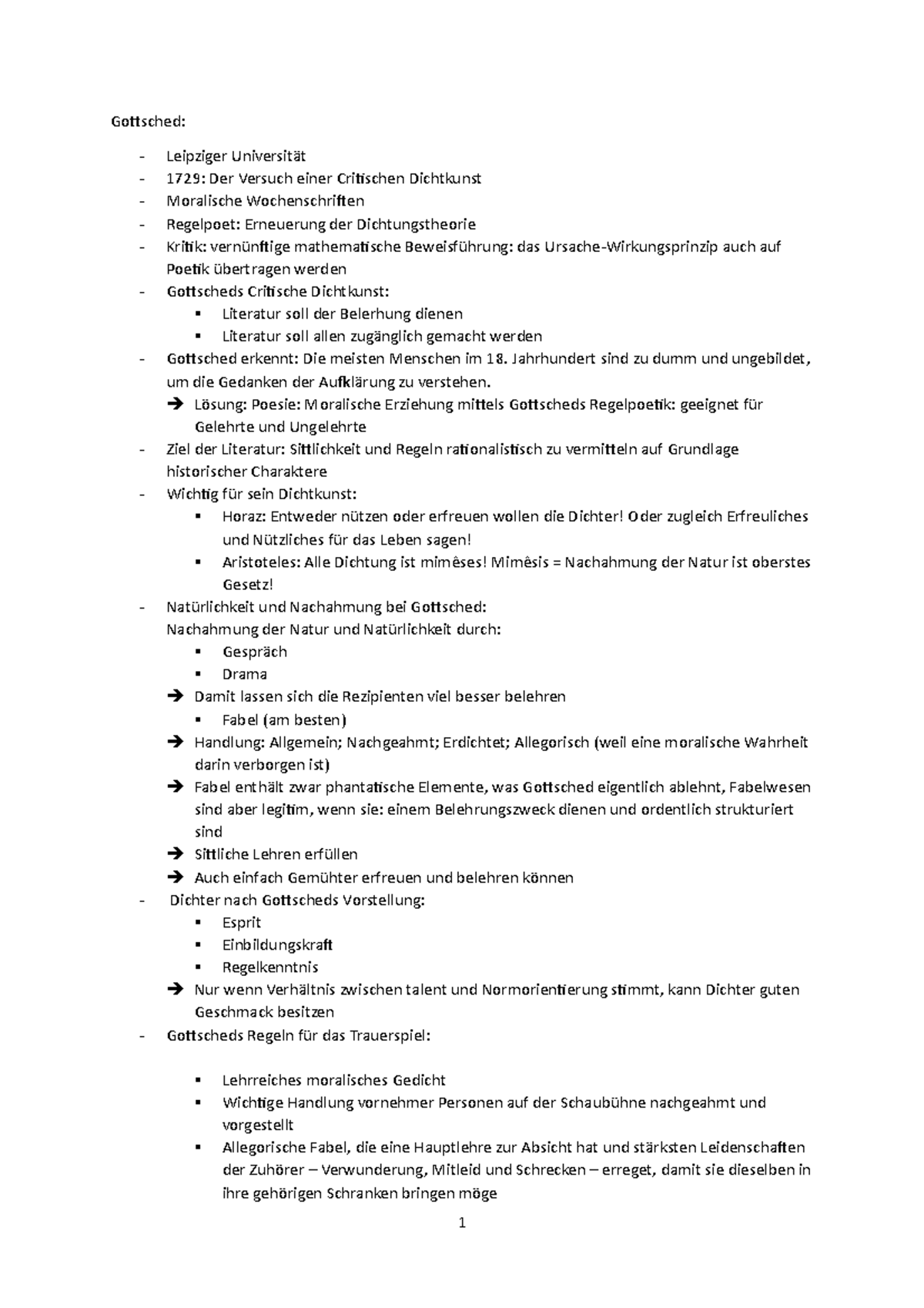 Der Versuch einer Critischen Dichtkunst - Gottsched - Gottsched ...