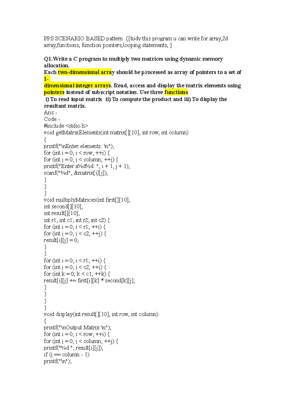 Pps Scenario Based Pattern Pps Scenario Based Pattern Tudy This Program U Can Write For