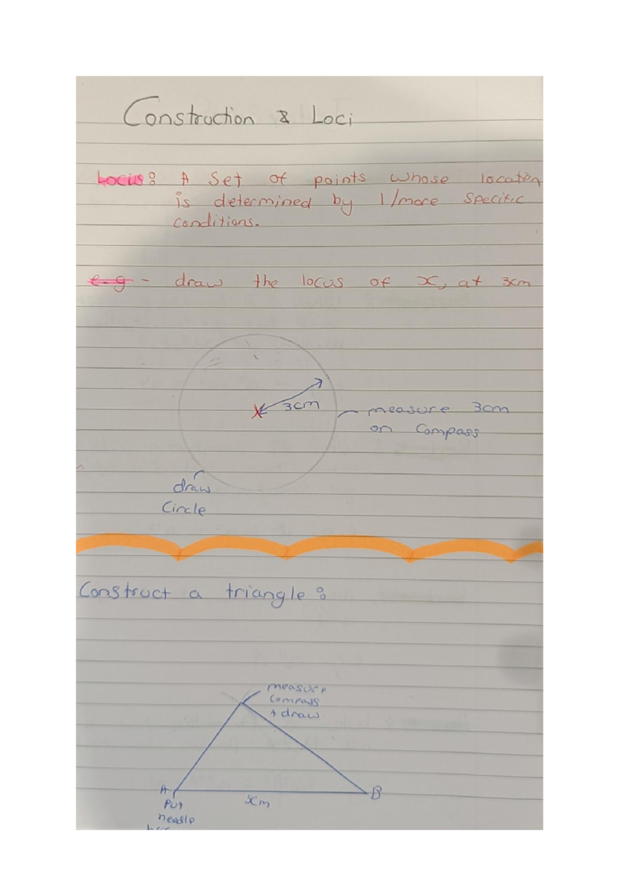 Loci and Construction concept summary - Construction Loci Locus: A Set ...