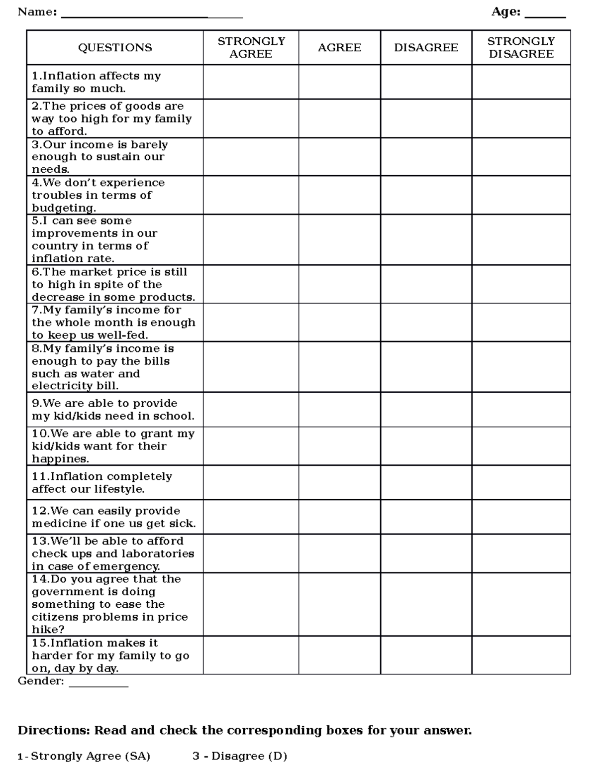Questionnaire - Name: _______________________________ Age ...