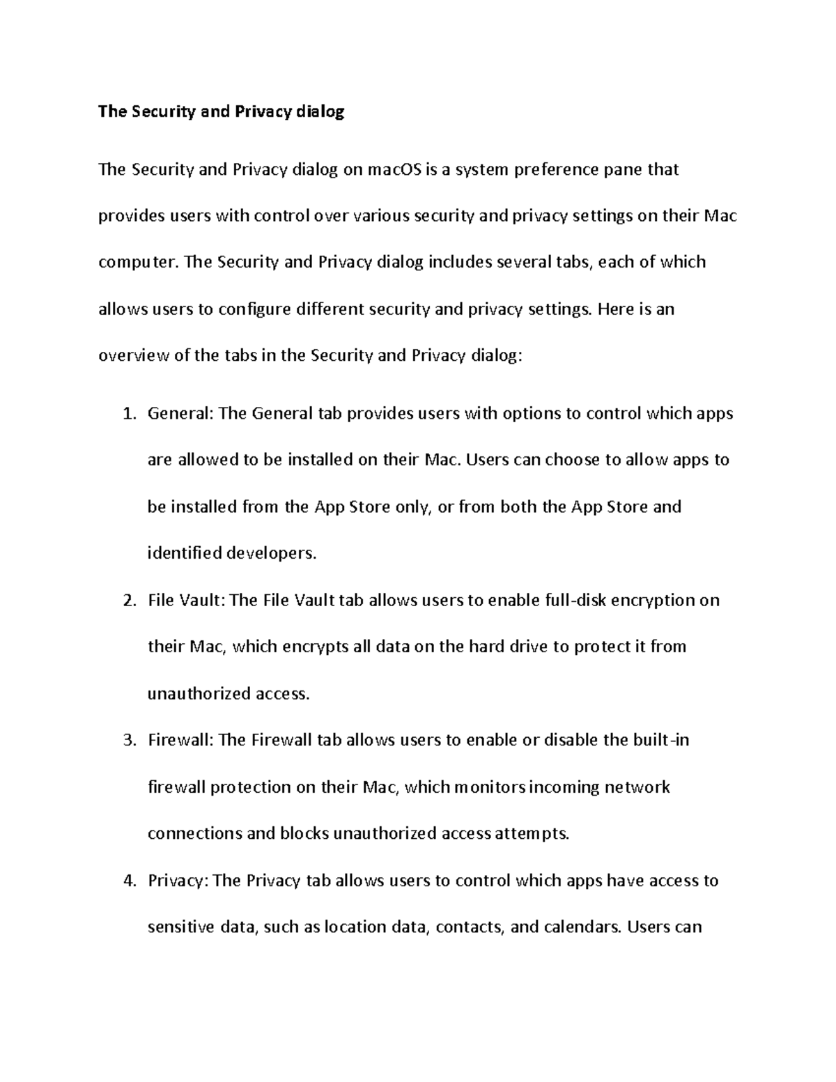 Document 29 - Bob - The Security and Privacy dialog The Security and ...