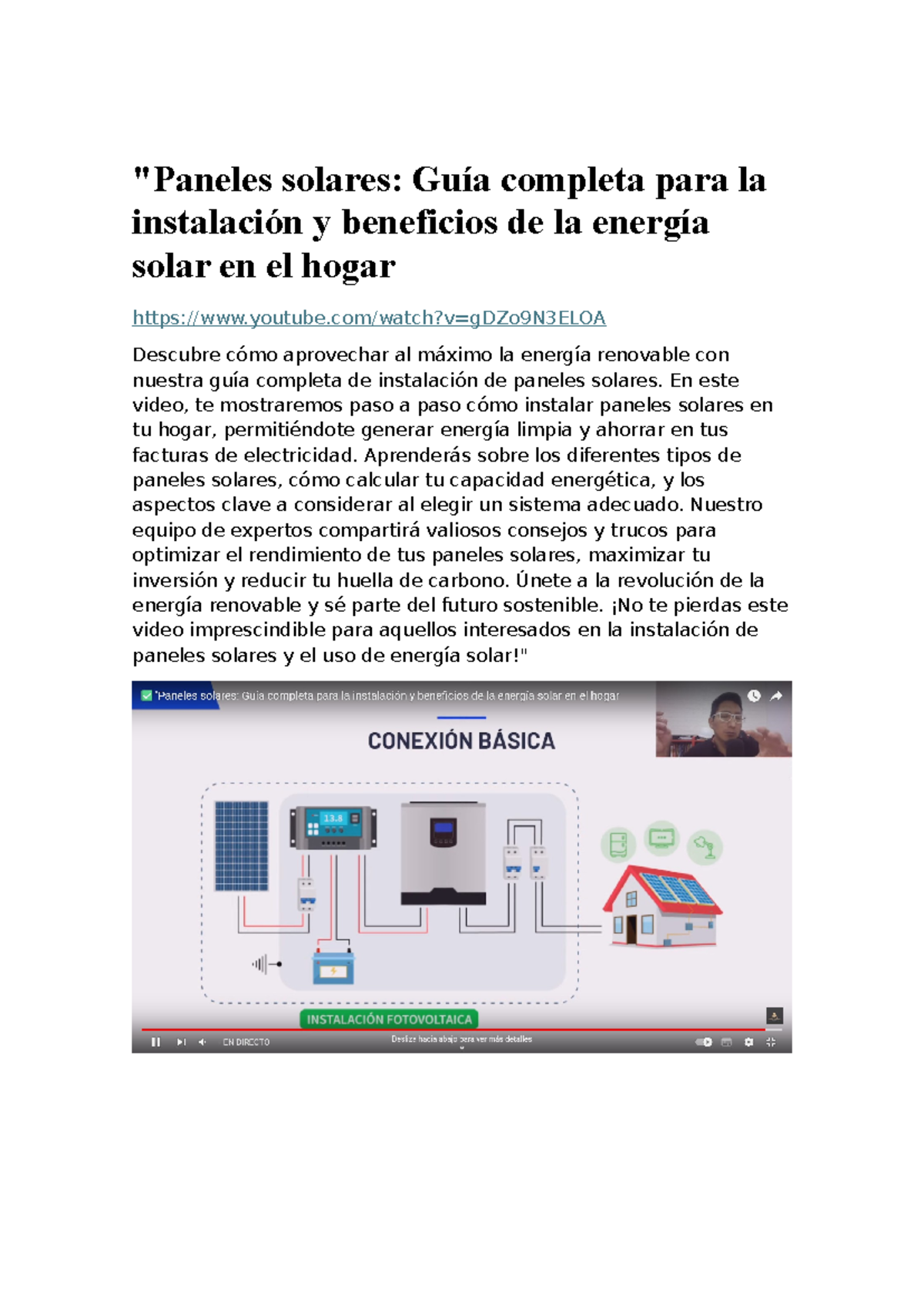 Paneles solares - En este video, te mostraremos paso a paso cómo instalar paneles solares en tu ...