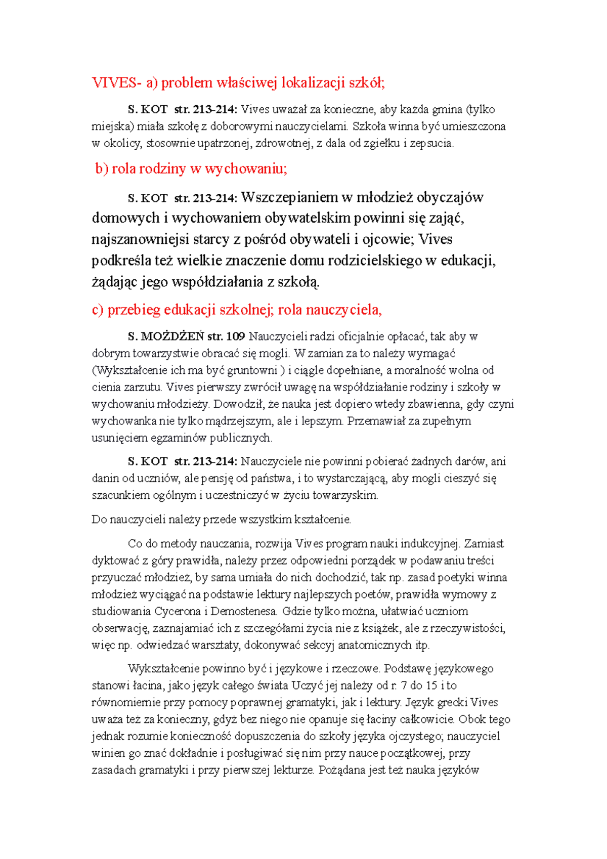 6. UZ Historia Wychowania i opieki -i Odrodzenie - Vives - VIVES- a ...