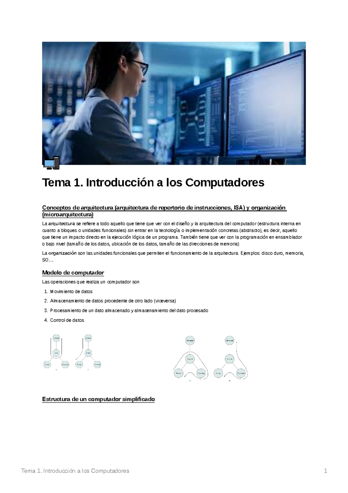 Tema 1 Introducción a los Computadores - Tema 1. Introducción a los ...