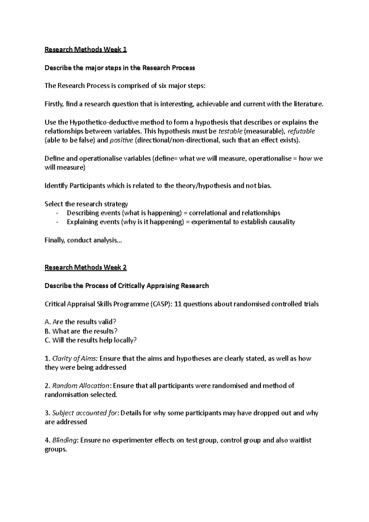 Research Methods Study Research Methods Week 1 Describe The Major research-methods-study-research-methods-week-1-describe-the-major