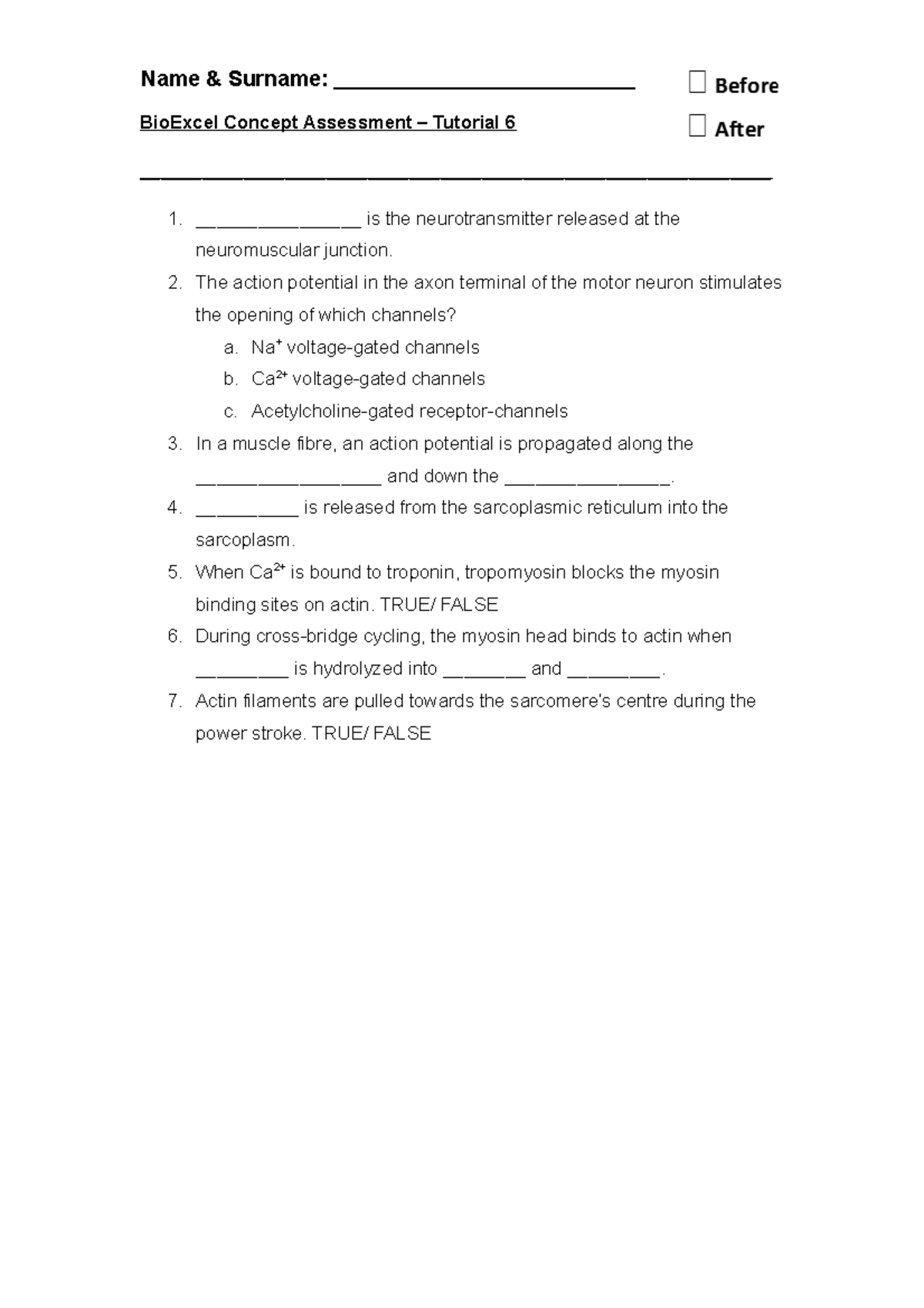 Tut6 Concept Assessment - BioExcel Concept Assessment – Tutorial 6 ...