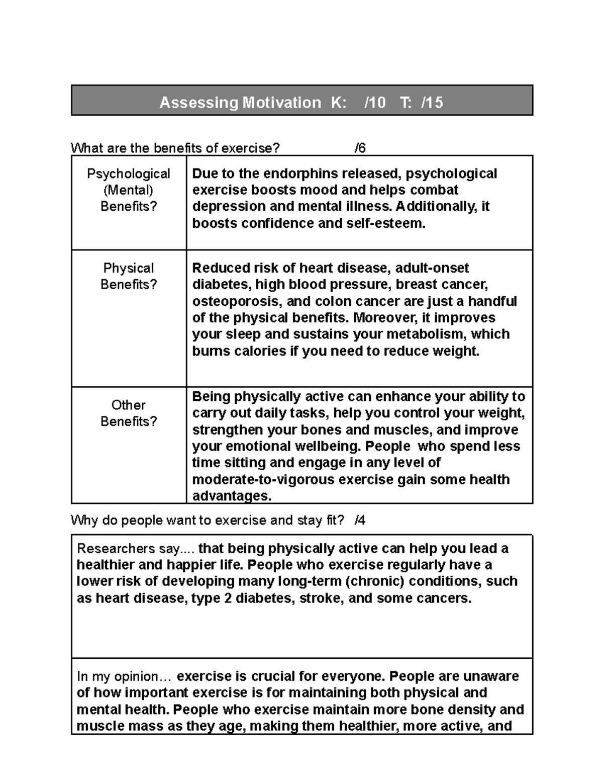 Nicholas Trigiani - Assignment Understanding Motivation - Assessing ...