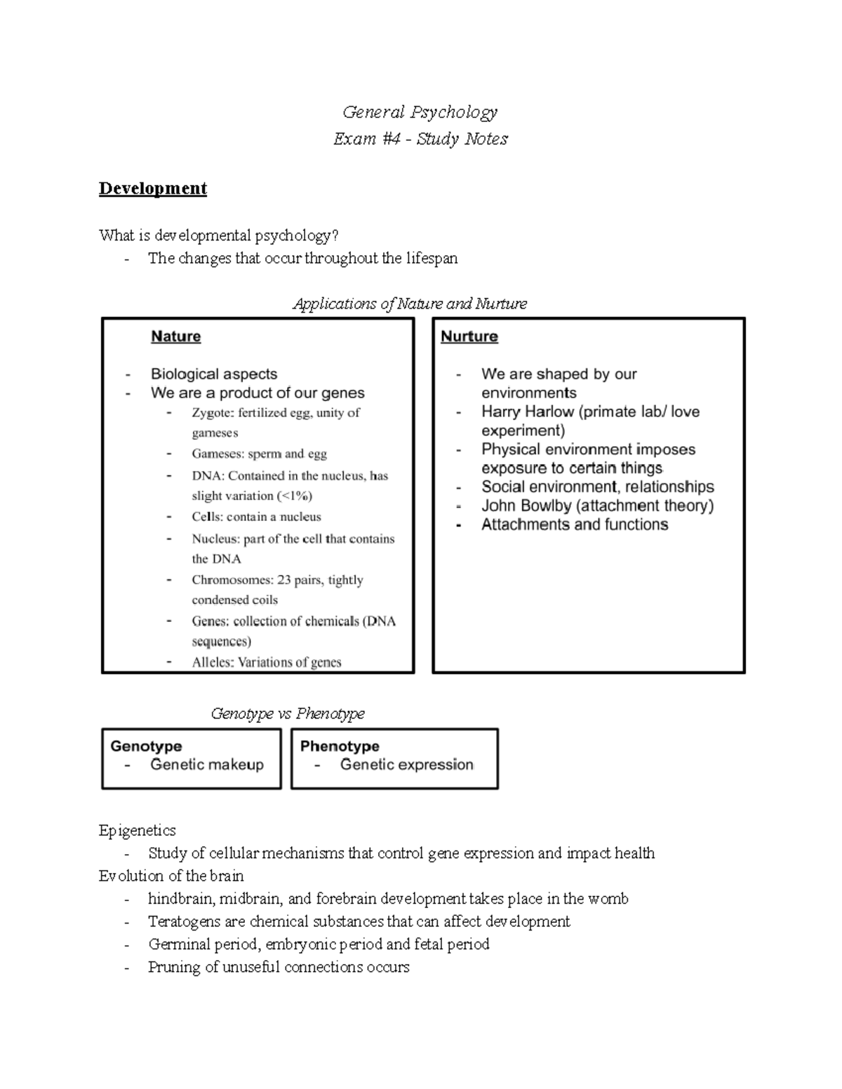 General Psychology Exam #4 Study Notes - General Psychology Exam #4 ...