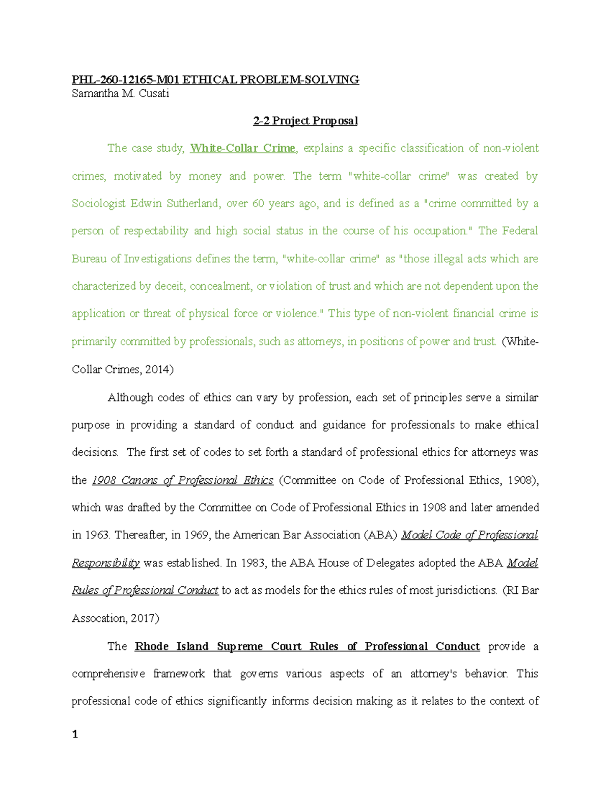 PHL-260-2-2 Project Proposal - PHL-260-12165-M01 ETHICAL PROBLEM ...