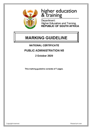 N5 Public Administration 27 May 2021 Memorandum - NATIONAL CERTIFICATE ...