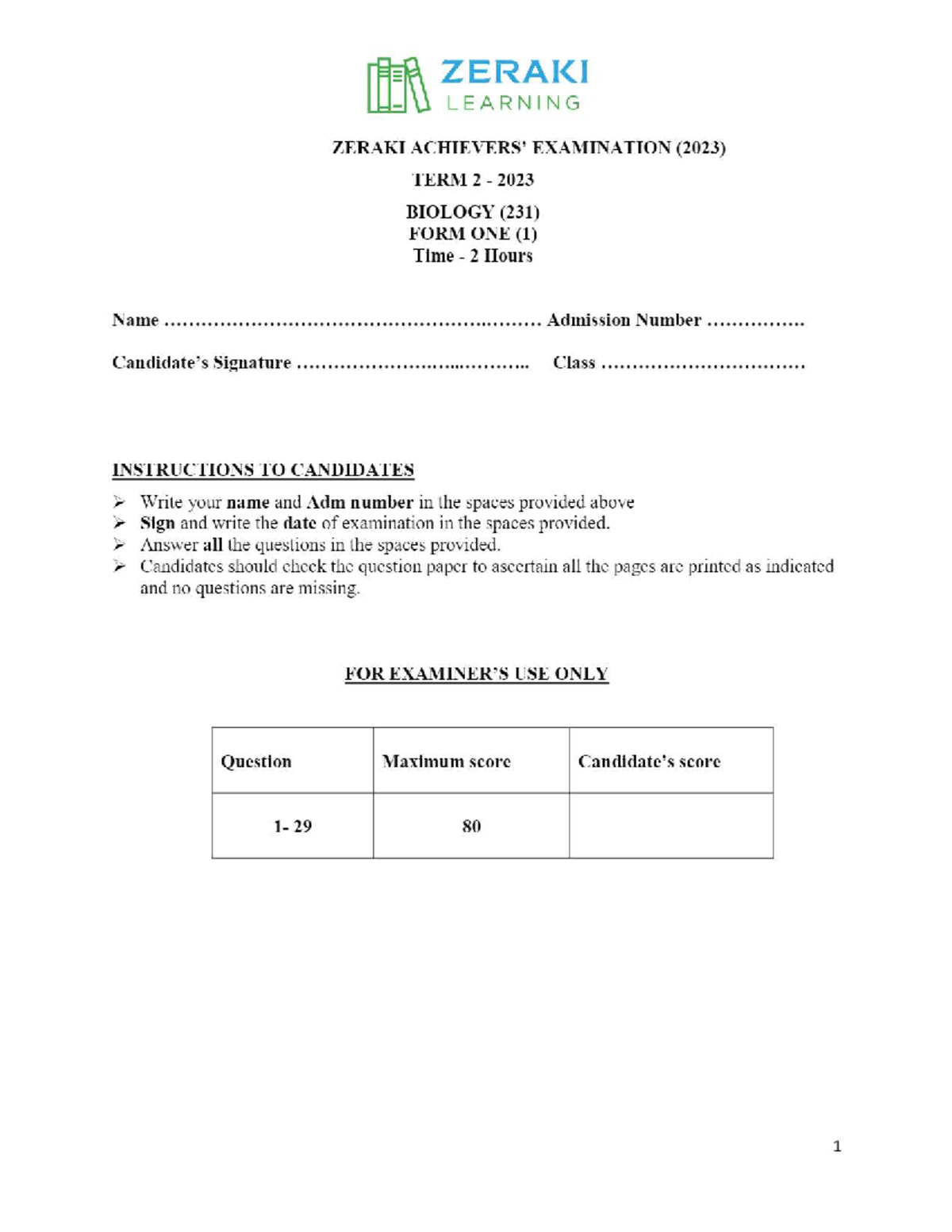 Biology-MS-F1- Opener-T2- Teacher CO KE - Medical biochemistry - Studocu