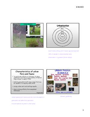 Lesson 1- Wildlife Habitat - Wildlife Conservation Populations People ...