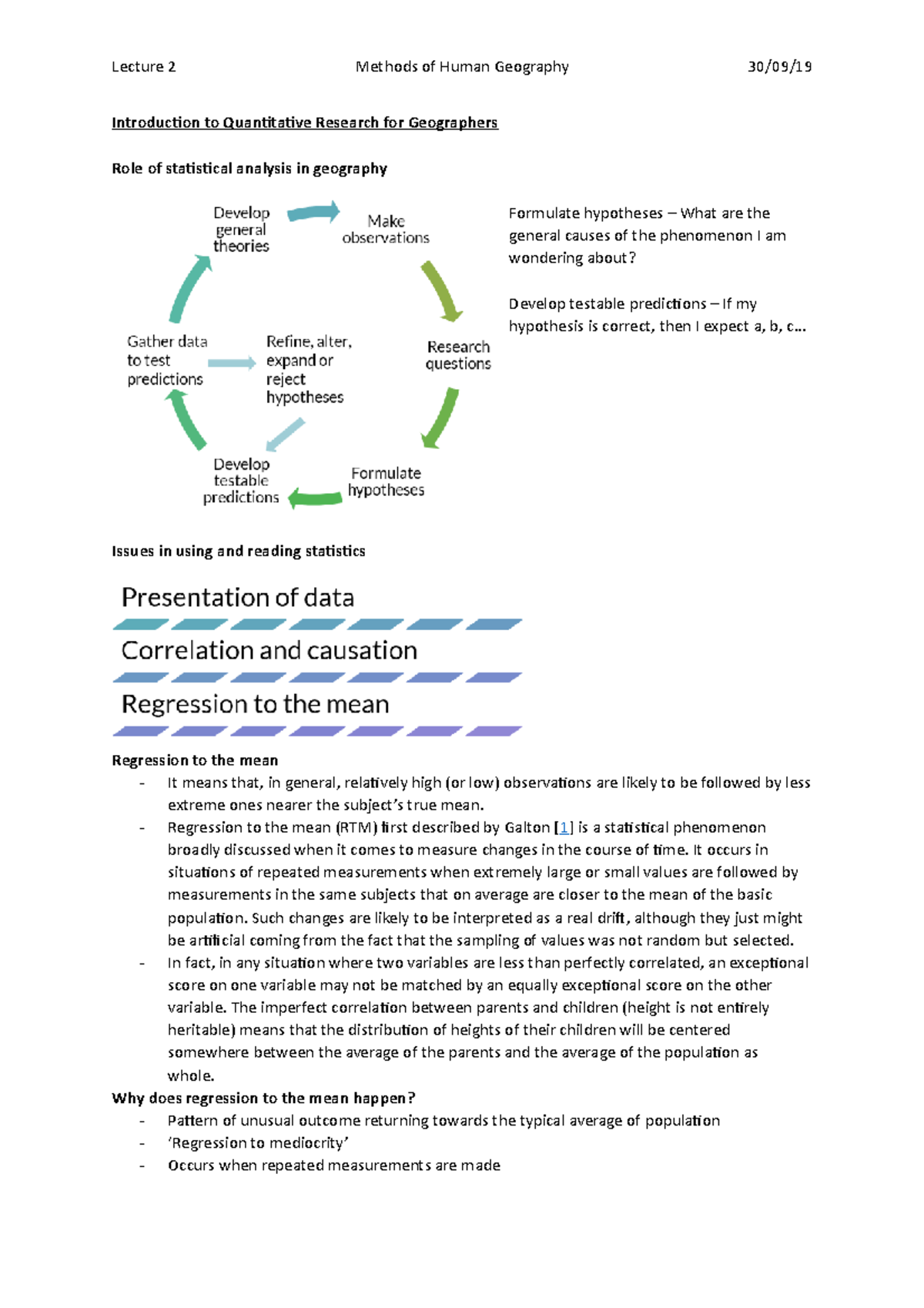 L2 - Introduction to Quantitative Research for Geographers - Lecture 2 ...